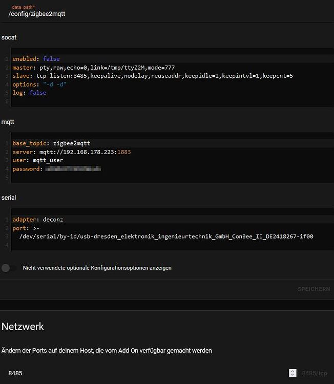 After updating the Z2M plugin: MQTT failed to connect: Connection refused: Not authorized ...