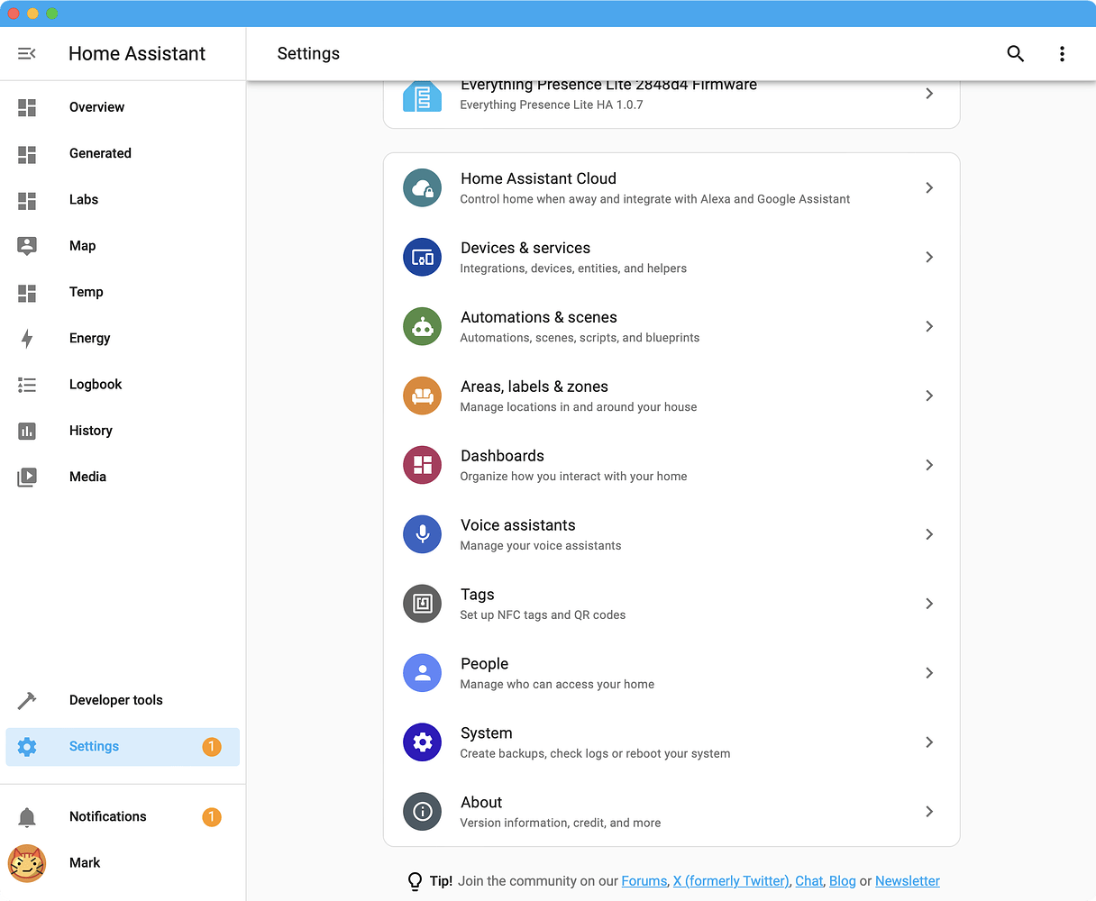 "Companion app" settings on macOS companion app - Home Assistant ...