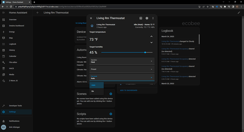 Automations to turn HVAC Blower Fan - Configuration - Home Assistant Community