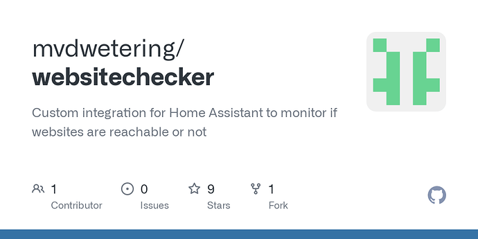 Custom Component Websitechecker Custom Integrations Home Assistant 