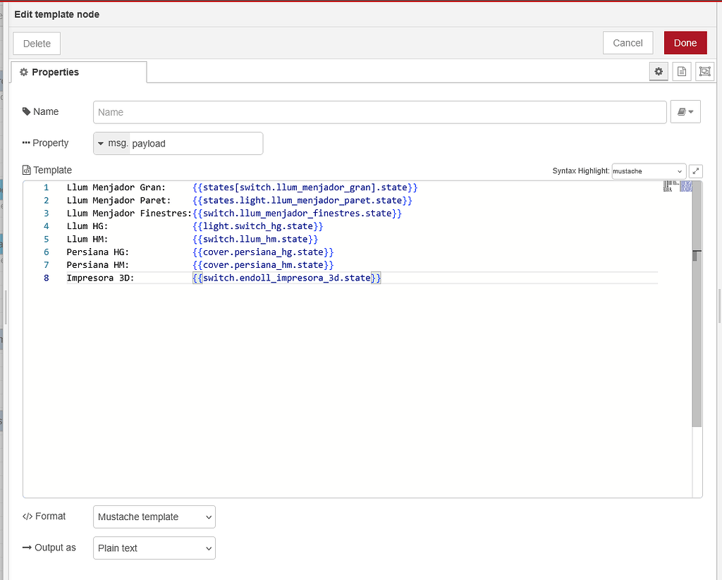 Template node state entity - Node-RED - Home Assistant Community