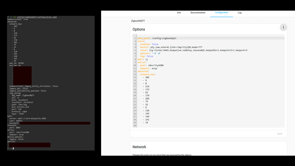 Network_key ignored in Zigbee2MQTT config - Zigbee - Home Assistant Community
