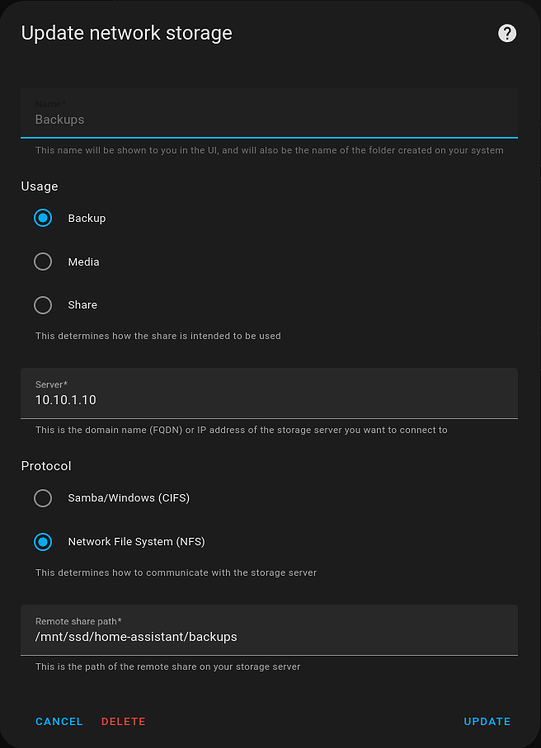 Backup to TrueNas? - Configuration - Home Assistant Community