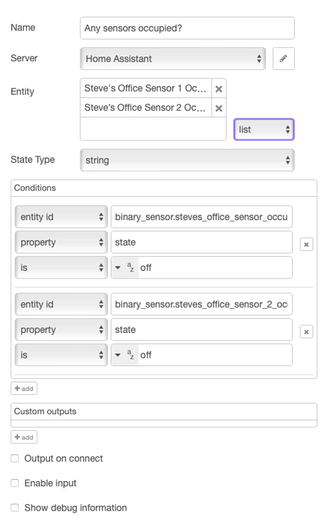 How to combine occupancy sensor states - Node-RED - Home Assistant ...