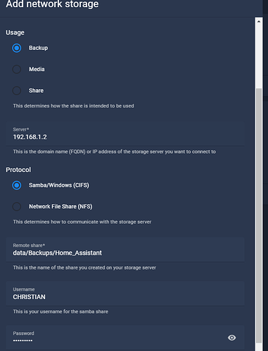 Add network storage : help needed! - Frontend - Home Assistant Community