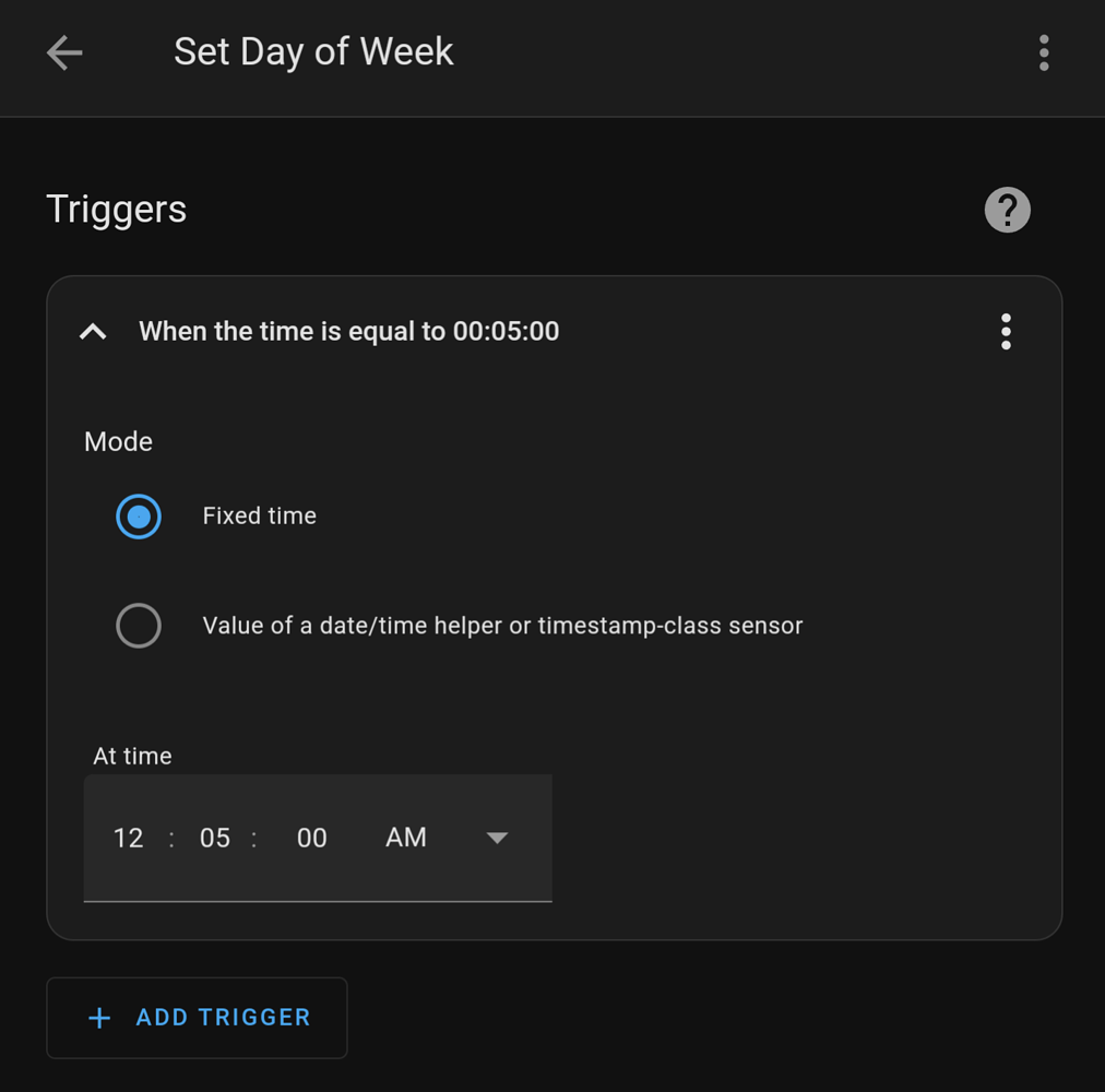 Day of week using UI Only - Configuration - Home Assistant Community