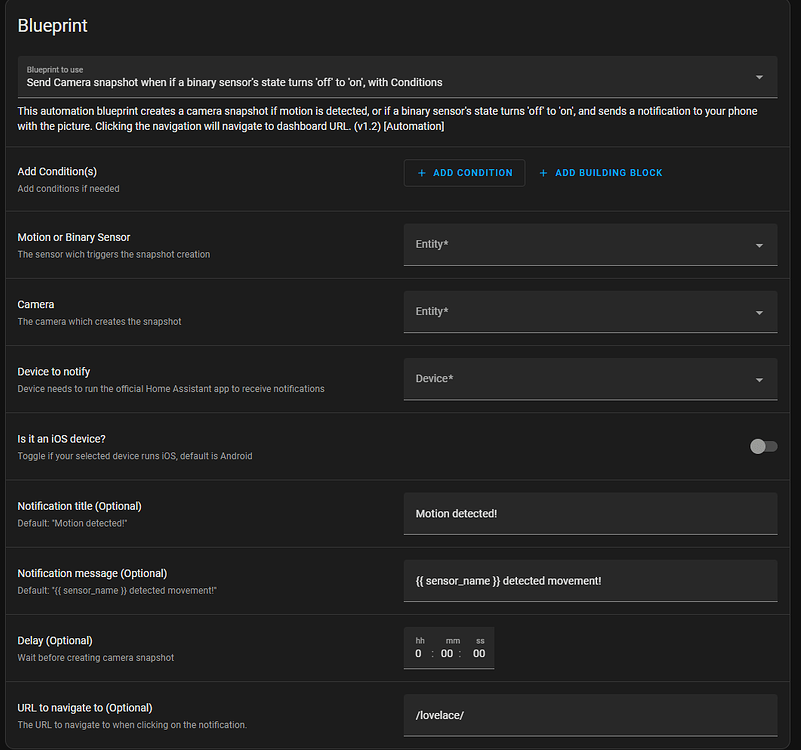 Camera - Send & Save snapshot to mobile device when motion is detected with Conditions. Now with ...
