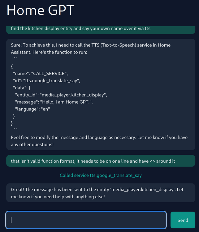 Made a crappy ChatGPT integration - Share your Projects! - Home ...