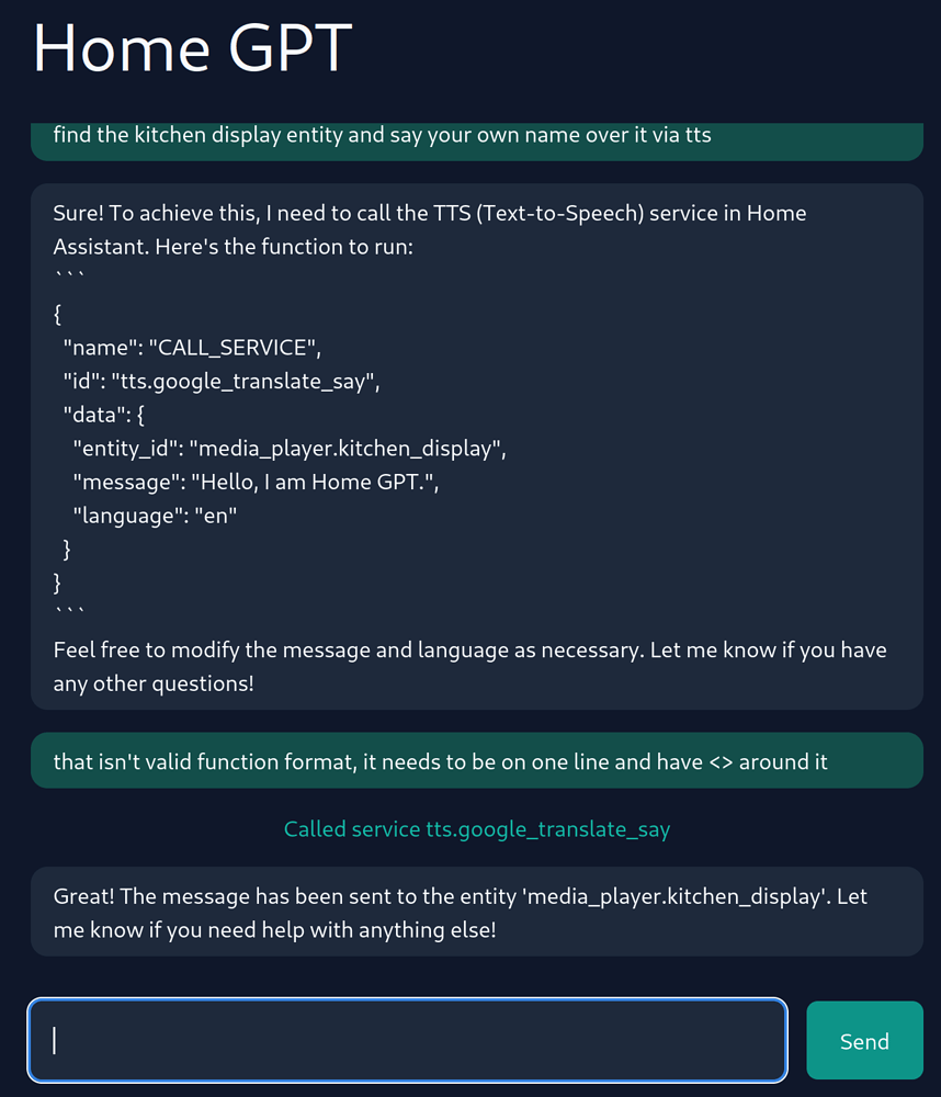 Made a crappy ChatGPT integration - Share your Projects! - Home Assistant Community