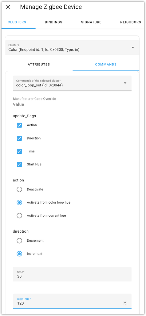 Custom Color Loop via Service - Zigbee - Home Assistant Community