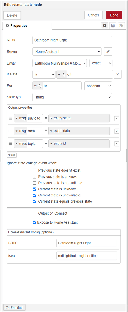 How do I add a conditional to my motion detection in Node Red? - Node-RED - Home Assistant Community