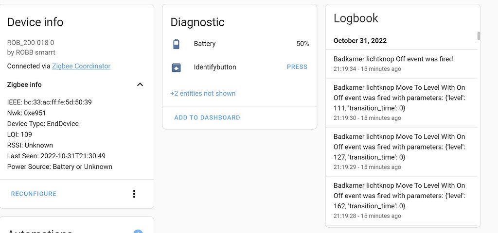 Zigbee Remote Light Switch Missing Triggers In Automation Menu Zigbee Home Assistant Community