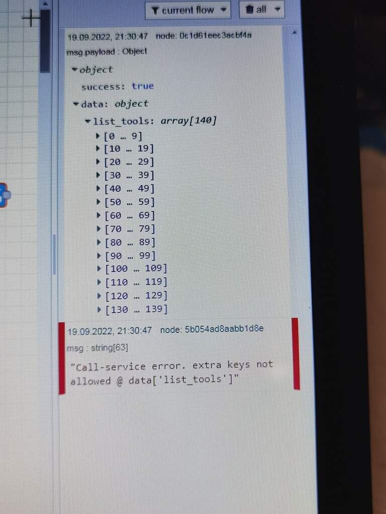 Call service error - extra keys not allowed - Node-RED - Home Assistant Community