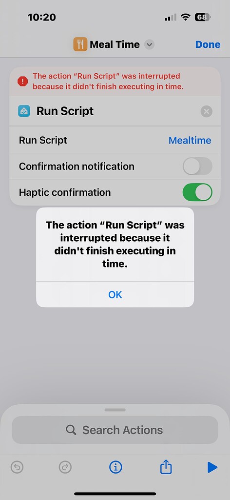 Issue Running Home Assistant Script Outside the App (Widget, Control Center, Shortcut on iPhone ...