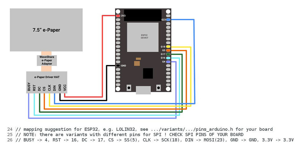 Esphome 2023.2.4 -> ESP32 -> waveshare eink 2.13" partial update ...