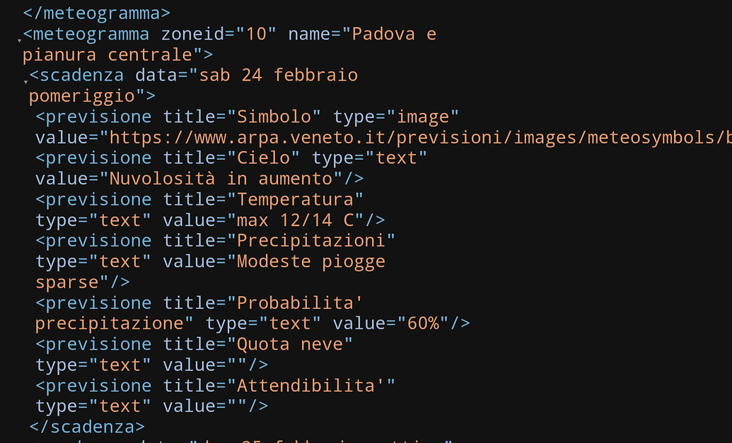 How to create a forecast entity from a weather report in .xml ...