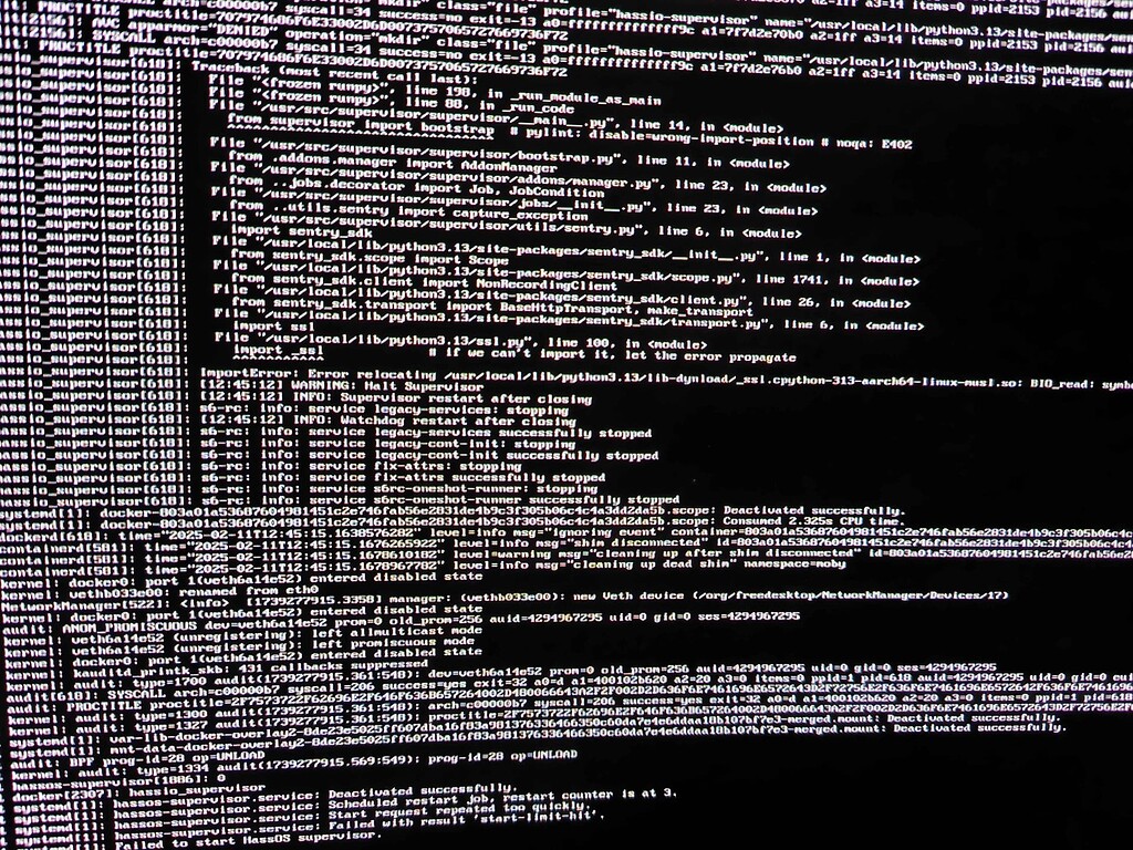 Supervisor docker image fails to launch, the entire system is non-operational - Home Assistant ...