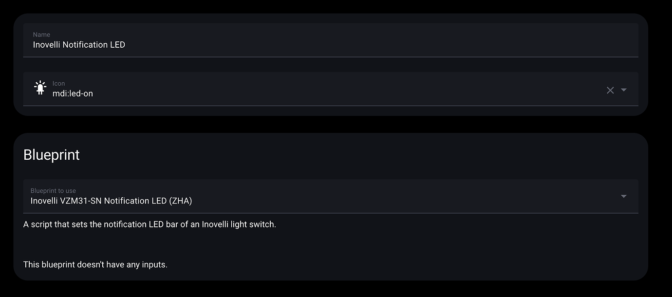 ZHA - Inovelli Blue Series 2-1 Switch LED Notification Script - Blueprints Exchange - Home ...
