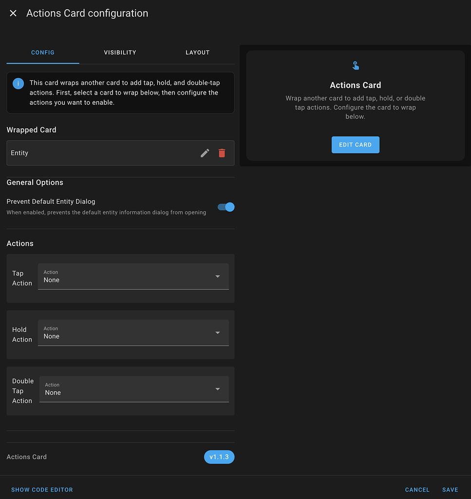 🎯 Actions Card - Add Tap, Hold & Double-Tap Actions to Any Card - Dashboards & Frontend - Home ...