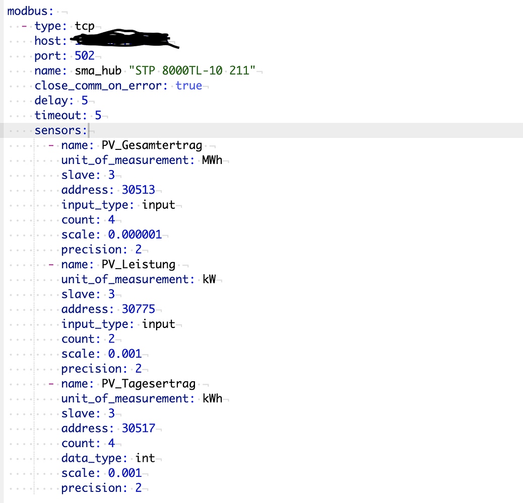Modbus Data From Sma Inverter Configuration Home Assistant Community
