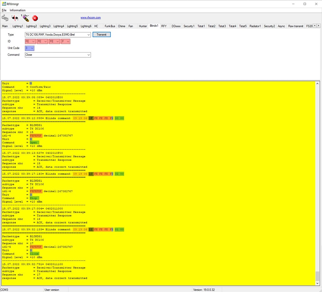 Rfxtrx Configuration Of Blinds Covers Over Ui Configuration Home Assistant Community