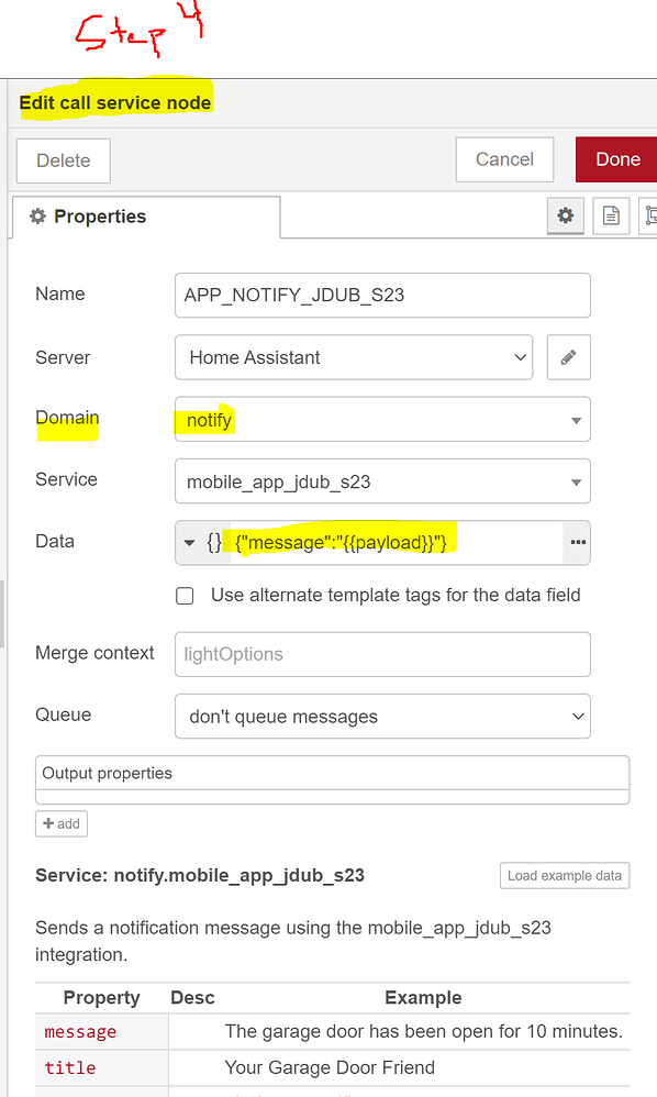 Getting New Lines To Display In Messages From Call Service Node (For WhatsApp) - Node-RED - Home ...