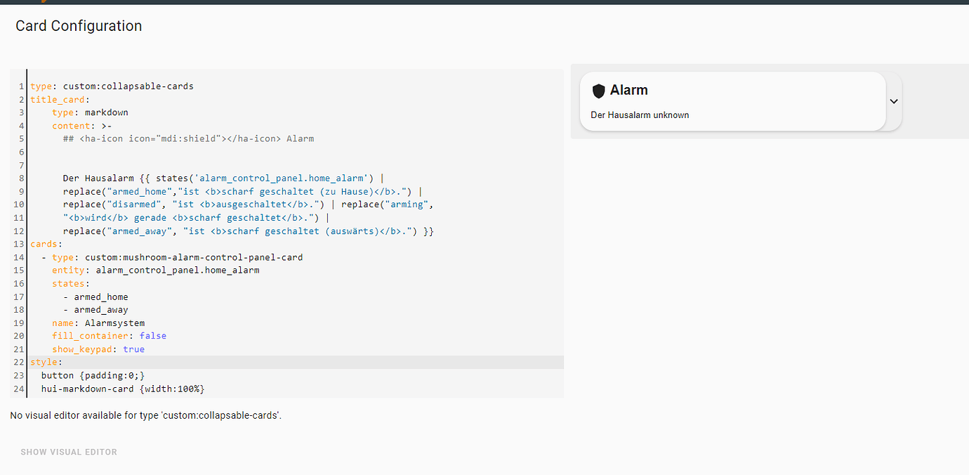 Collapsible card with markup - Frontend - Home Assistant Community