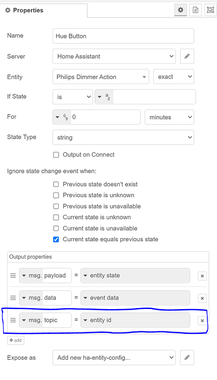 Setting up Dimmer in Node Red with Hue switch/dimmer - Scripts - Home ...