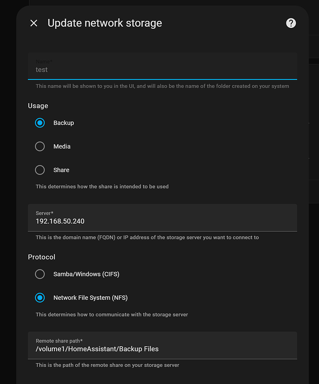 Backup to Synology NAS NFS fails to unmount error - Installation - Home Assistant Community