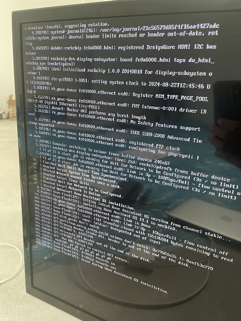 Home Assistant Green Os Instillation Fail Installation Home Assistant Community