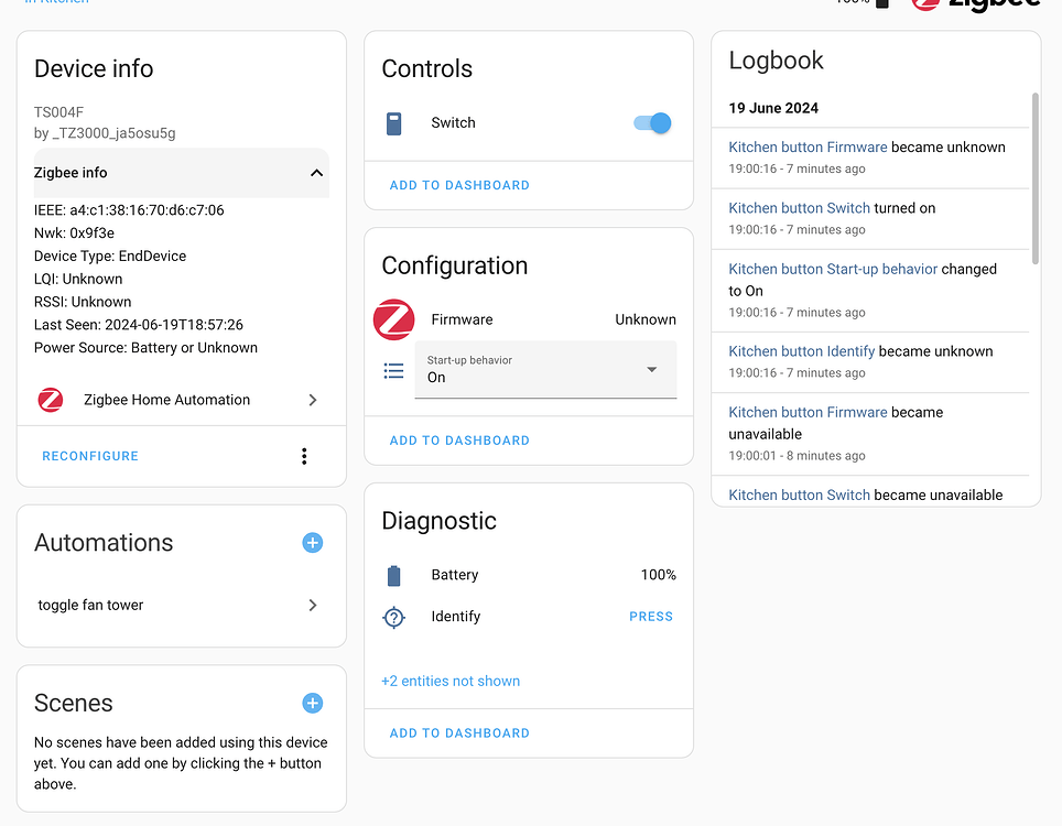 Wireless (Tuya based) Zigbee button not fully supported on HA - Zigbee - Home Assistant Community