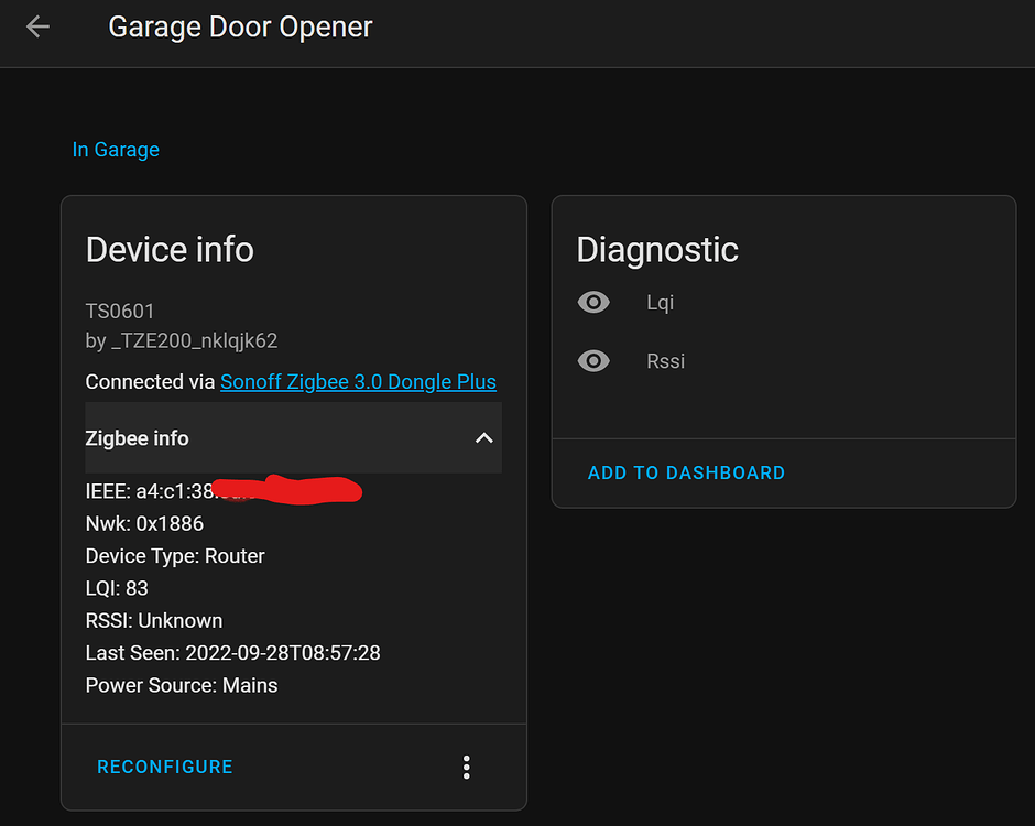 TUYA TS0601 Zigbee garage door opener - Third party integrations - Home ...
