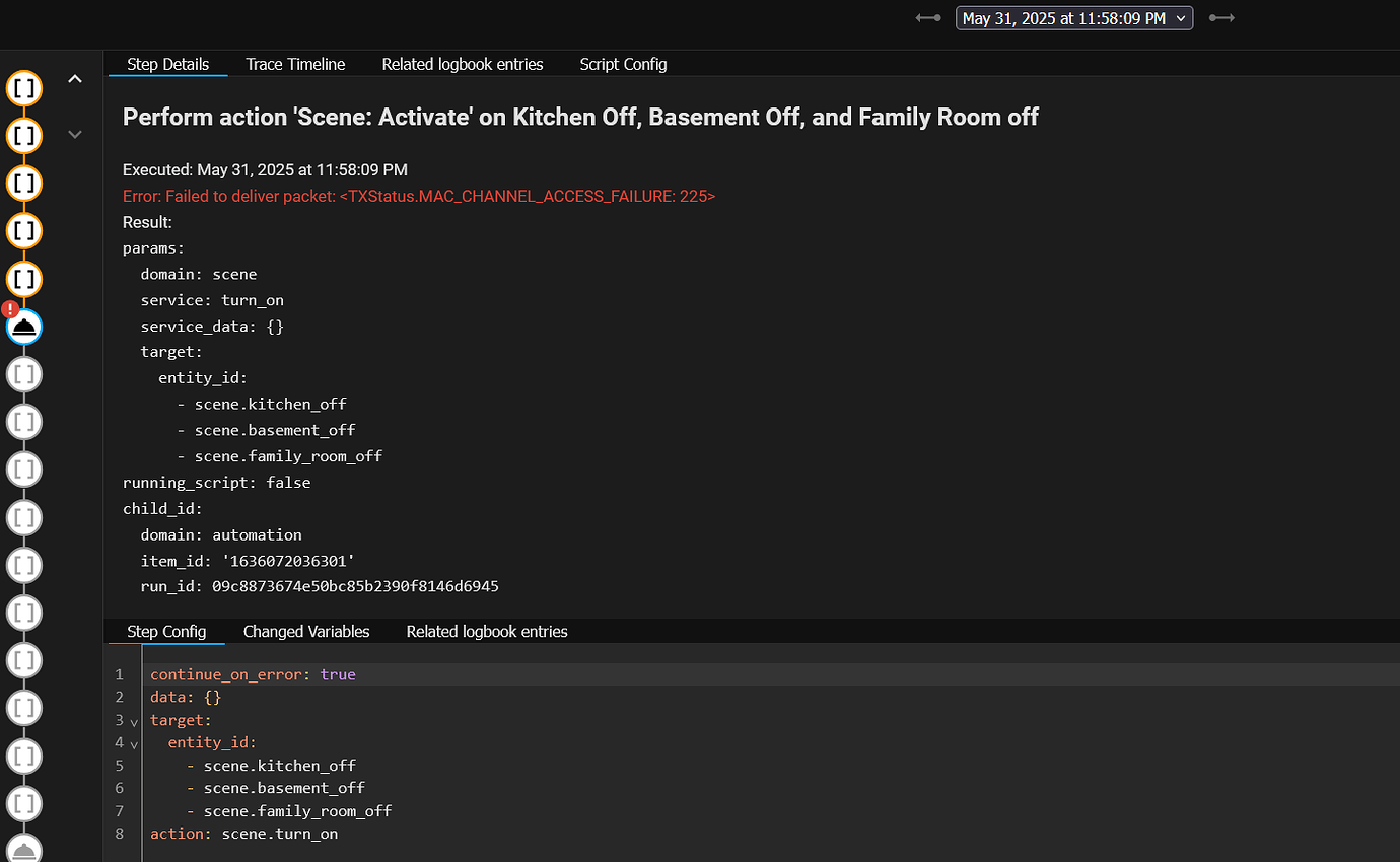 Script stopping even though I specify continue on error - Configuration - Home Assistant Community
