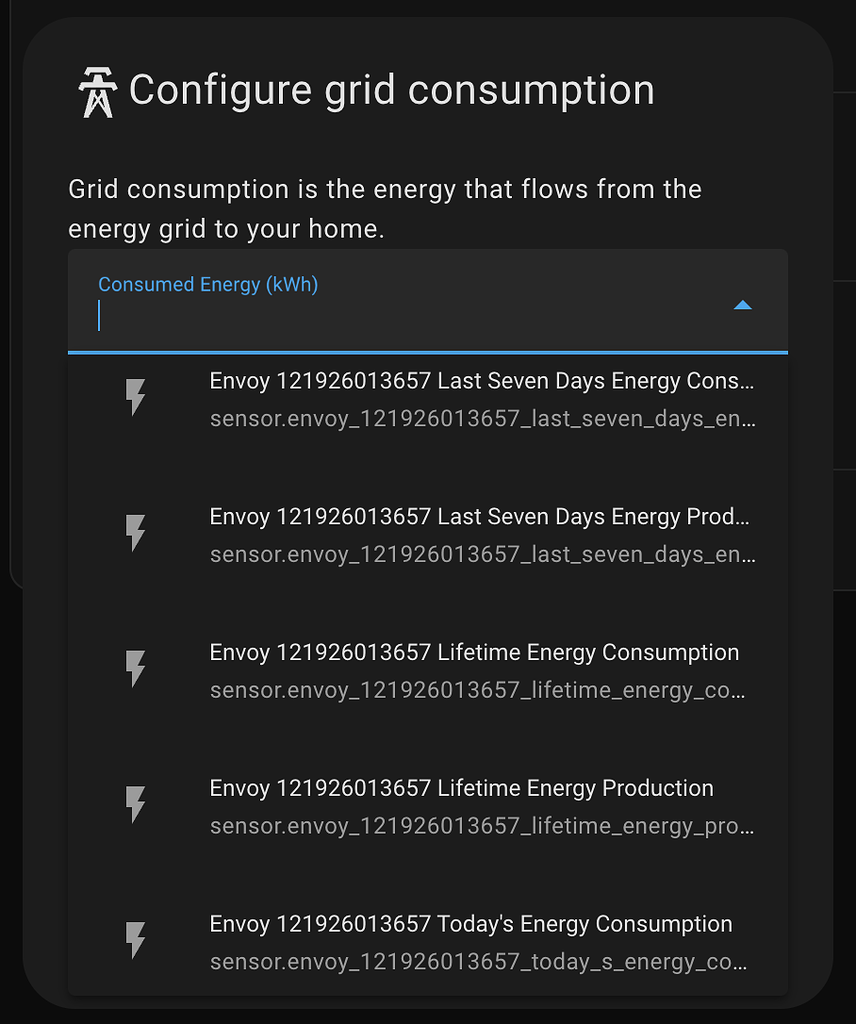 Setting up energy dashboard - which sensors to choose from envoy ...