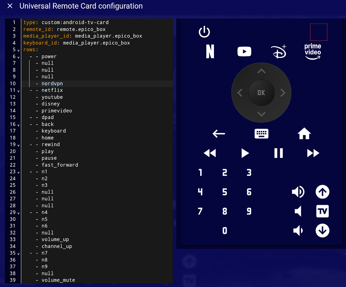 Understanding how to add custom button to Universal Remote Card ...