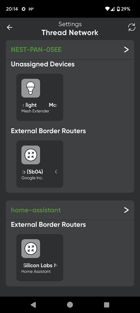 Connecting Nanoleaf matter bulb to HA thread network - Configuration ...