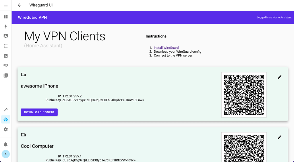 Home Assistant Add-on: Wireguard UI - addon-repository - Home Assistant ...