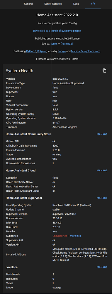 Supported os for Home Assistant Supervised - Installation - Home ...