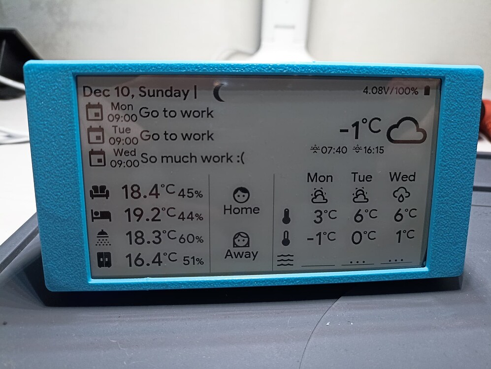 ESPHome based Lilygo T5 Plus Informer for Home Assistant - Share your ...