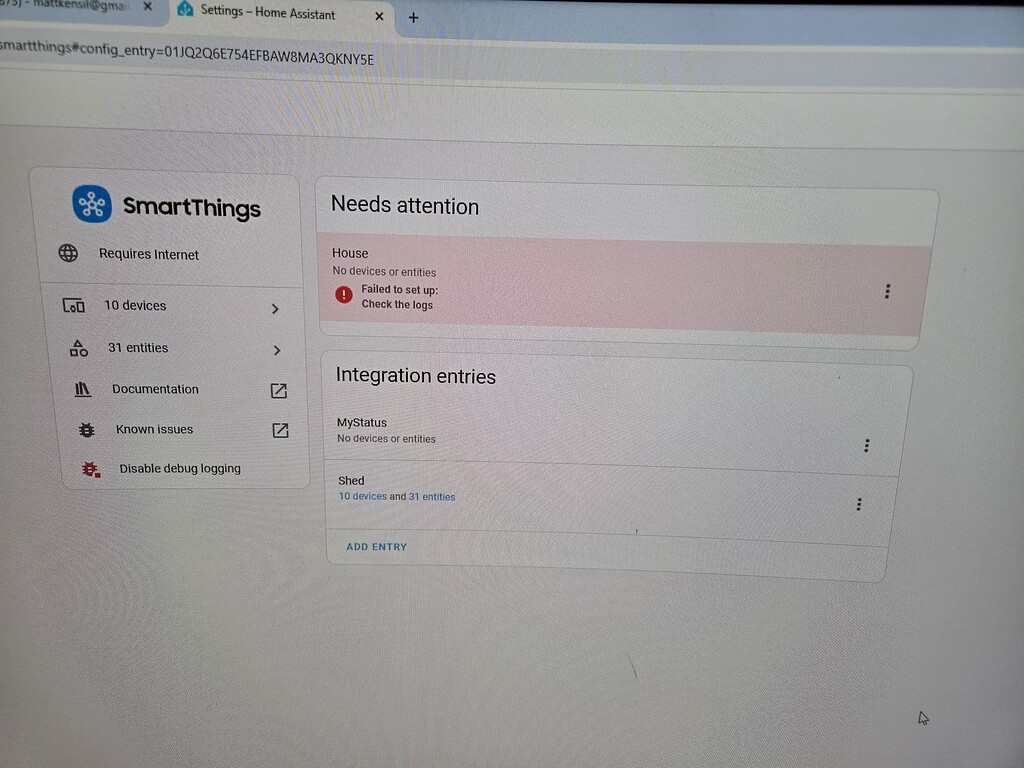 Smartthings issues - Third party integrations - Home Assistant Community