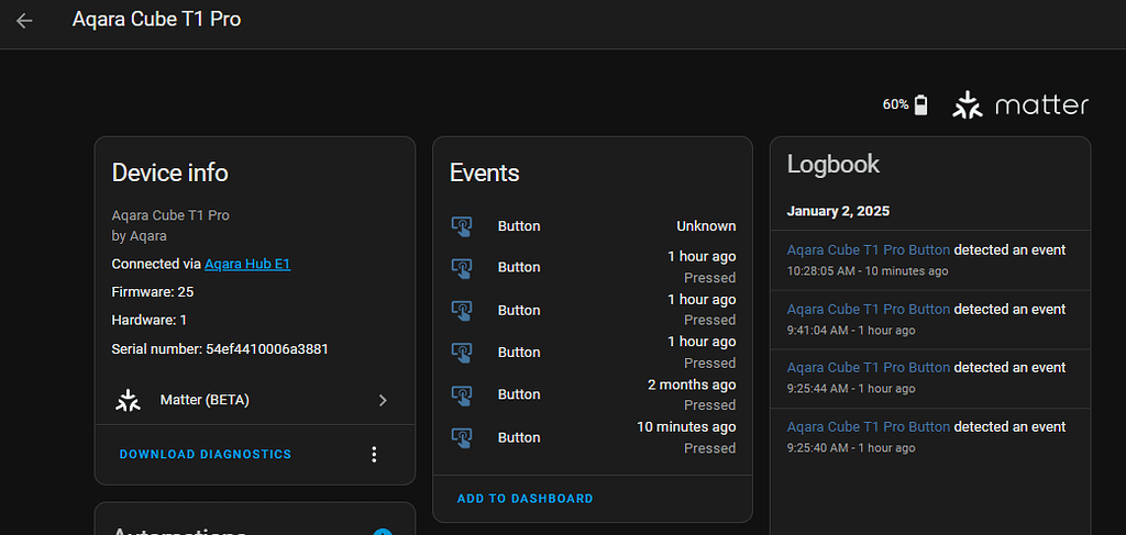 How to trigger an automation based on pressing a Matter Smart button ...