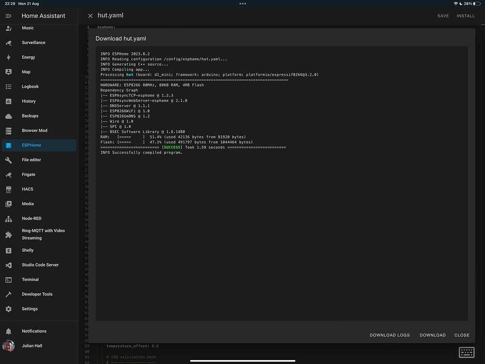 Unable to compile and flash any ESP8266, ESP32 - ESPHome - Home Assistant Community