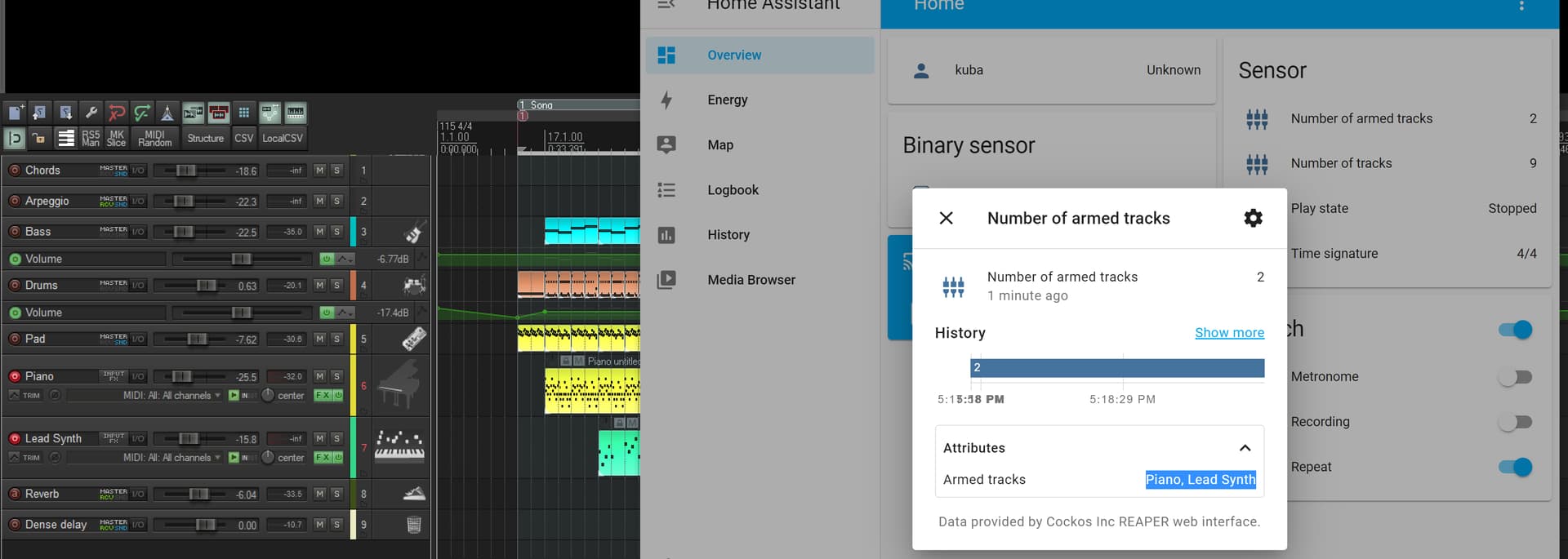 Custom component: Reaper DAW integration - Custom Integrations - Home ...
