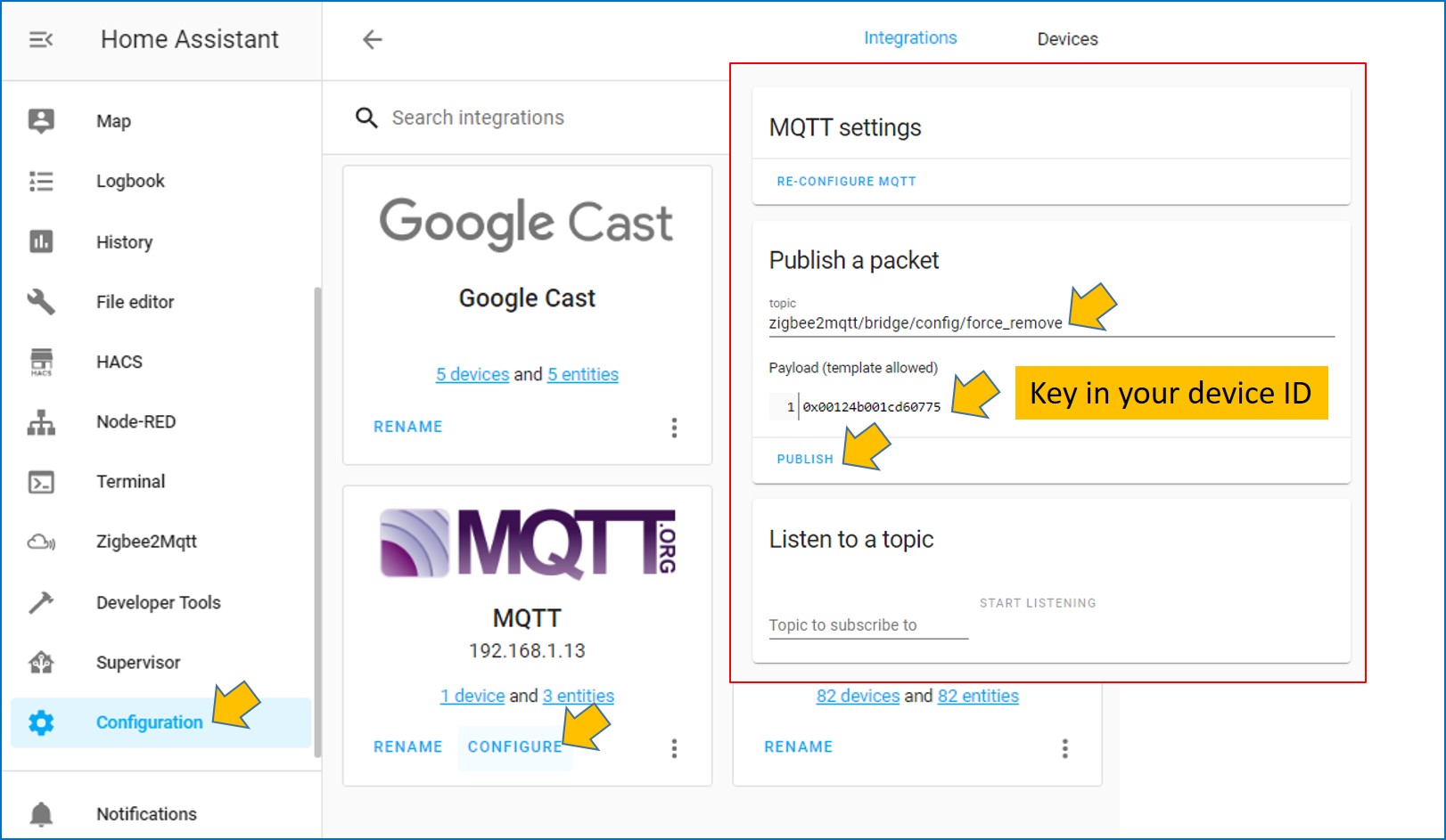 Easiest Way To Remove MQTT Device Configuration Home Assistant 