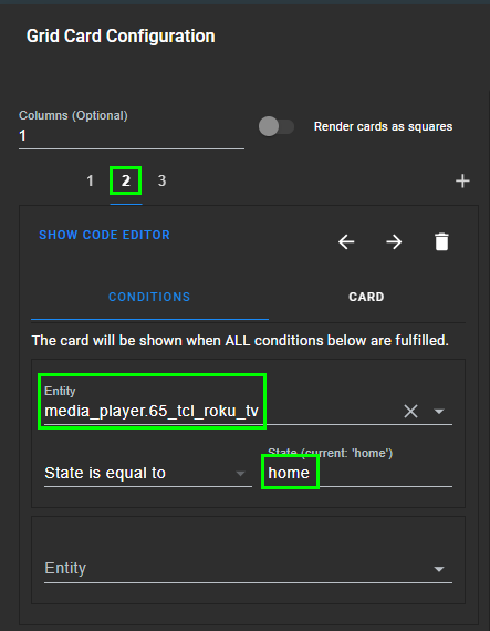 Conditional Card: Open specific Roku TV remote depending on which TV is ...