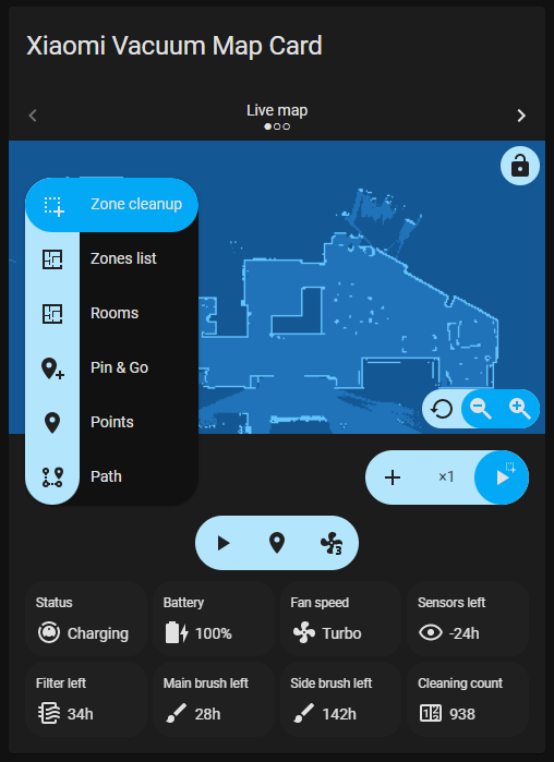 Vacuum Interactive Map Card Dashboards Frontend Home Assistant 