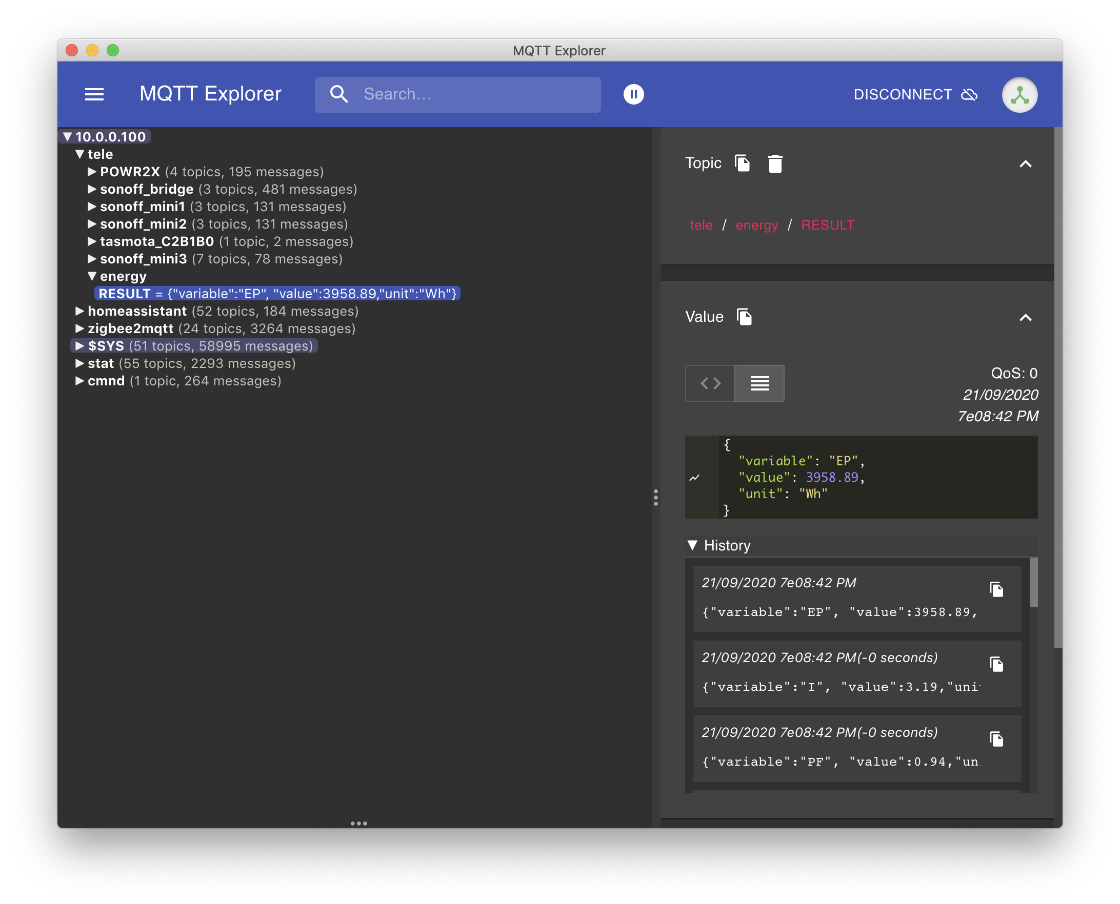 Mqtt Power Meter Extract Value For Each Sensor In Same Topic 6625
