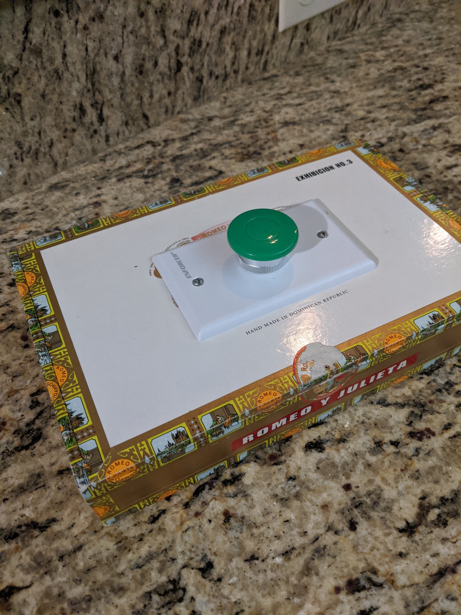 Big green mushroom wireless button for inaugural Christmas lighting ...