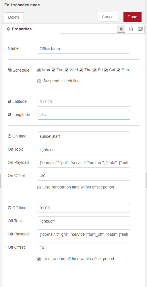Sunset Trigger Node Red Home Assistant Community