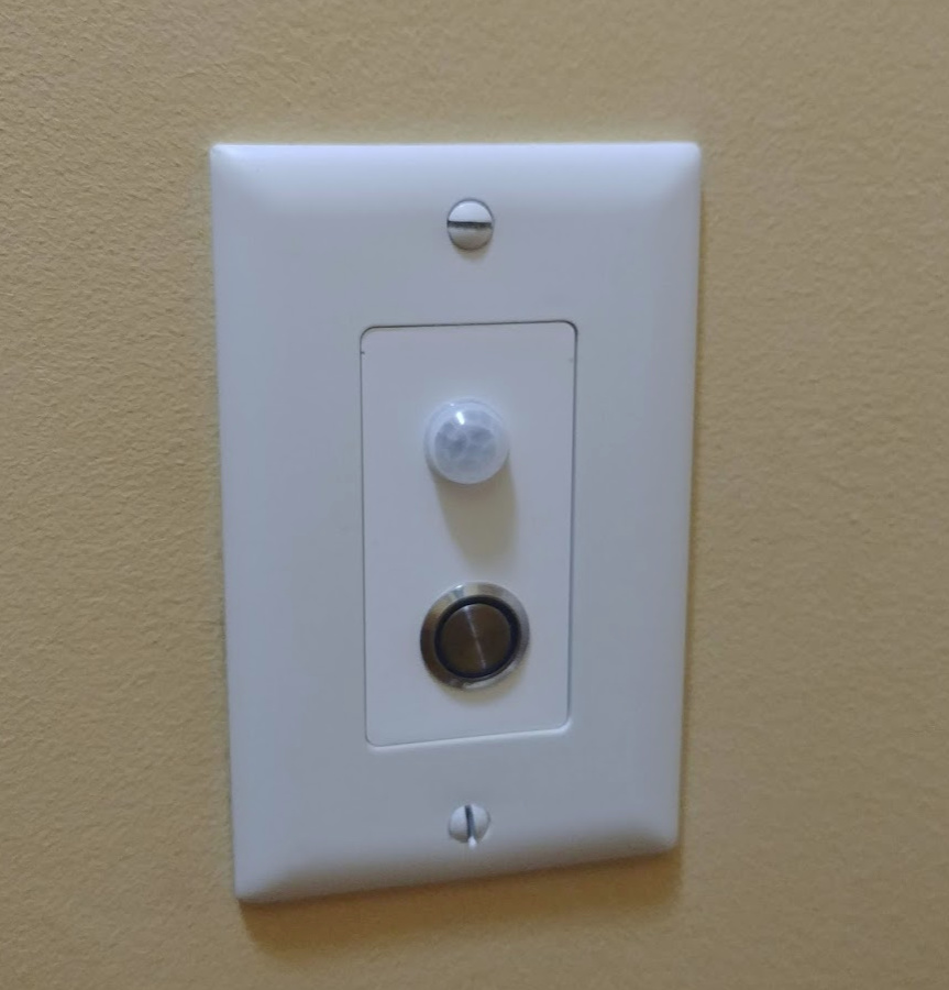 Light switch with LED Push Button and a PIR Sensor on Sonoff Basic ...
